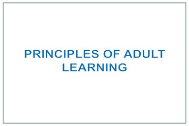Adult Learning Principles