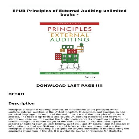 Principles of-external-auditing | PDF