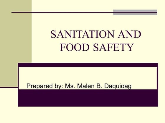 Safe food handlers | PPT | Infectious Diseases | Diseases and Conditions