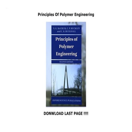 Principles Of Polymer Engineering | PDF