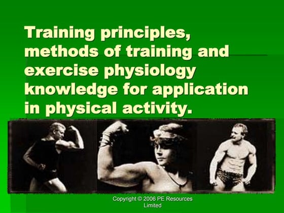 Principles of Training | PPT