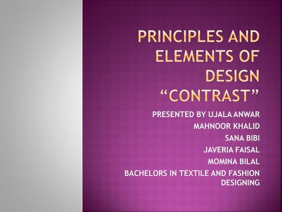 Harmony: Principles of design | PPTX | Needlework | Arts and Crafts