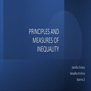 Principles and measures of inequality (1) | PPTX