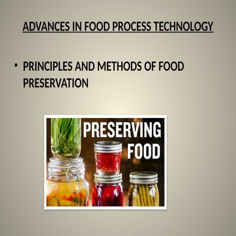 Food preservation or food preservation by high temperature | PPTX