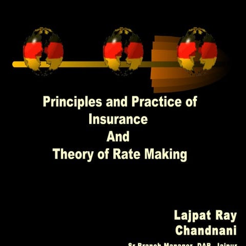 Principles and practices insc. n theory of rate making agents trg. laju ...