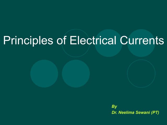 Faradic body treatment | PPTX