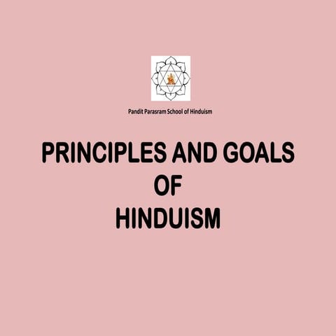 Principles & Goals of Hinduism | PDF