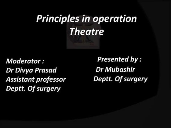 Operation theatre and technique(msn) | PPT