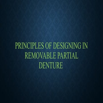 Principles of rpd design | PPT