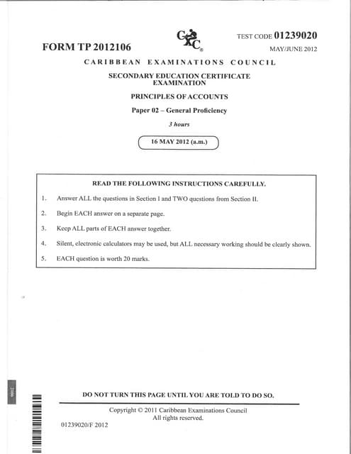 Information Technology CSEC~January 2019 P1 (1). Past Paper | PPT