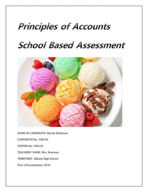 CSEC Business Cognate SBA (Principles of Business & Accounts) SAMPLE | PDF
