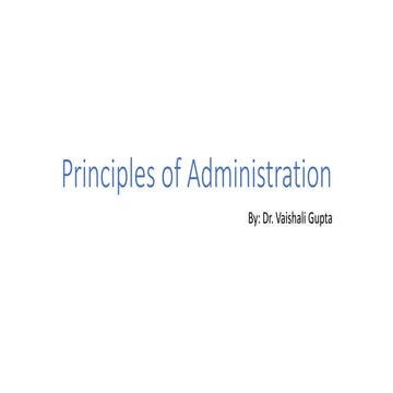 Principles of Administration | PPTX
