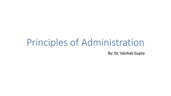 Administration Vs. Management | PPT
