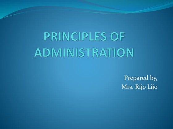 Henry fayols priciple of management- image ppt | PPTX