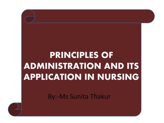 Introduction nursing administration & management | PPT