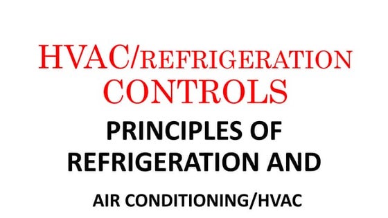 Basic refrigeration cycle | PPTX