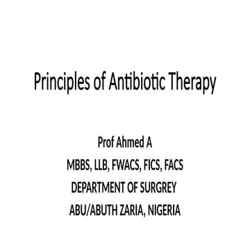 Prophylaxis and empirical uses of antibiotics | PPTX