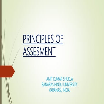 Principles of assesment | PPT