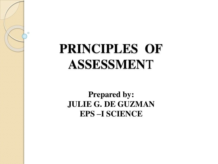 Principles Of Assessment principles-of-assessment
