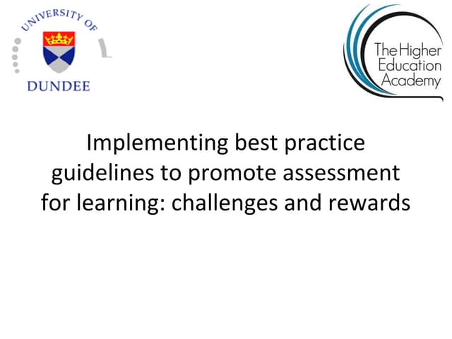 Principles of assessment | PPTX