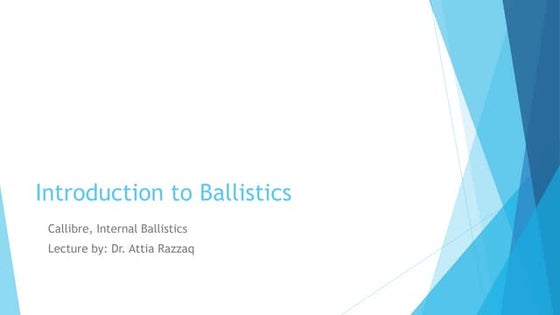 Interior ballistics / Internal ballistics | PPT | Arms & Ammunition ...