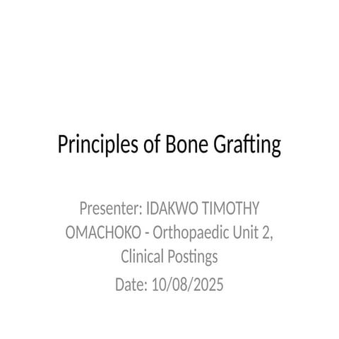 Bone Grafting Principles, indication———- | PPTX