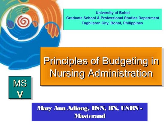 Budget (Nursing Management) | PPT