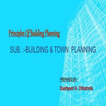 Principles of building planning | PPTX