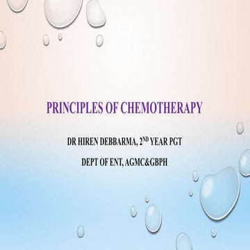 Principles of Chemotherapy.pptx Dr Hiren Debbarma | PPTX