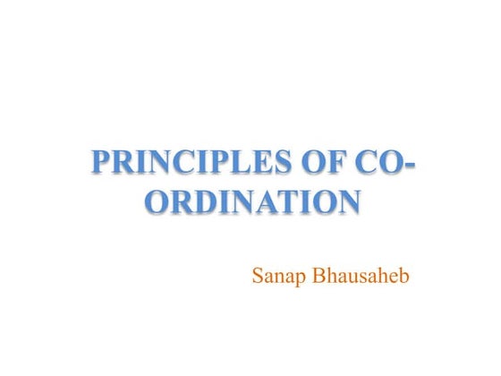 Principles of coordination | DOC