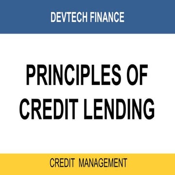 Principles of credit lending | PPT