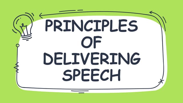 Oral Communication - Principle of Speech Delivery.pptx