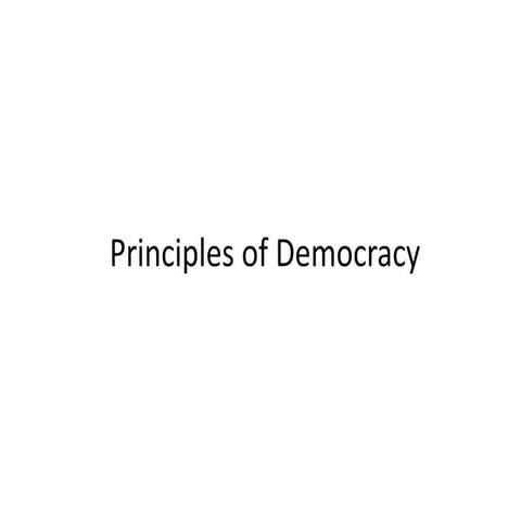 Principles of democracy | PPTX