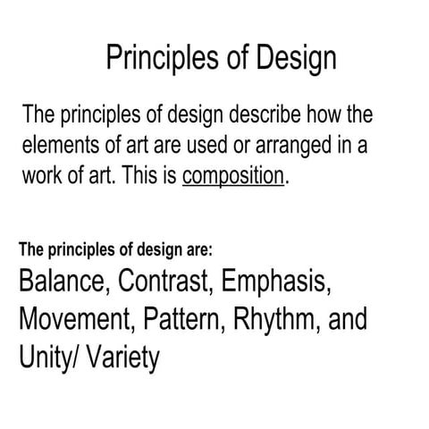 Elements & Principles of Design