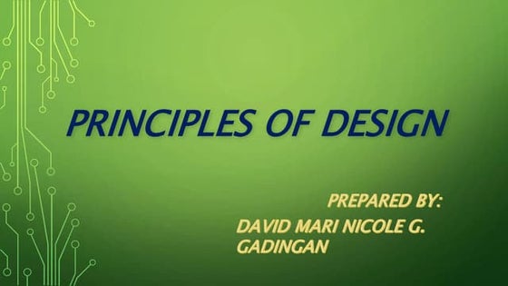 principal of design | PDF