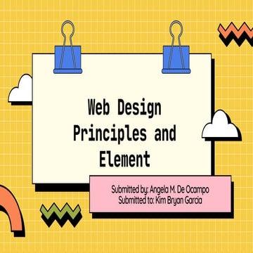 Web Design Principles and Element Presentation in Yellow Beige Line ...