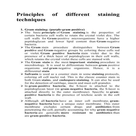 Basic Staining Techniques Principles Of Different Staining Techniques