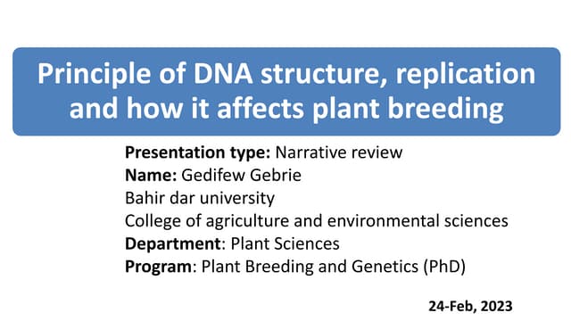 Dna replication project Middle school | PPTX