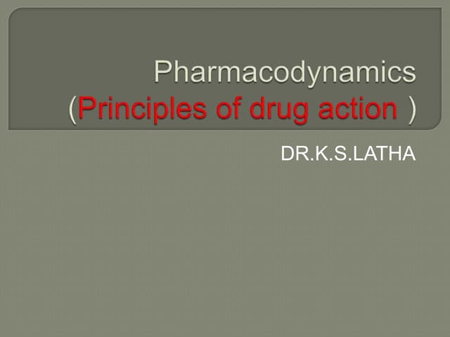 Pharmacodynamics | PPTX