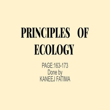 PRINCIPLES OF ECOLOGY.pdfafghanistan bio | PDF