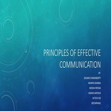 Principles of effective communication | PPTX