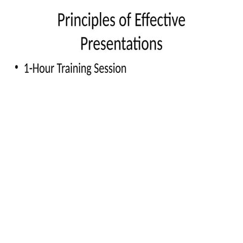 Principles Of Effective Presentations Pptx