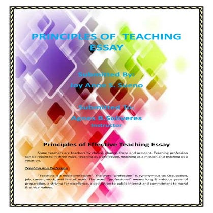 Principles of teaching | PPTX