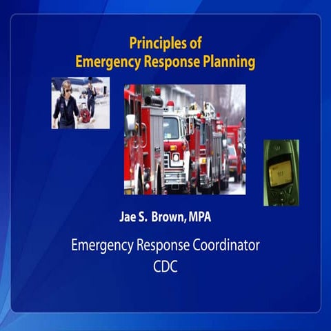 Principles of Developing Emergency Response Plans | PPTX