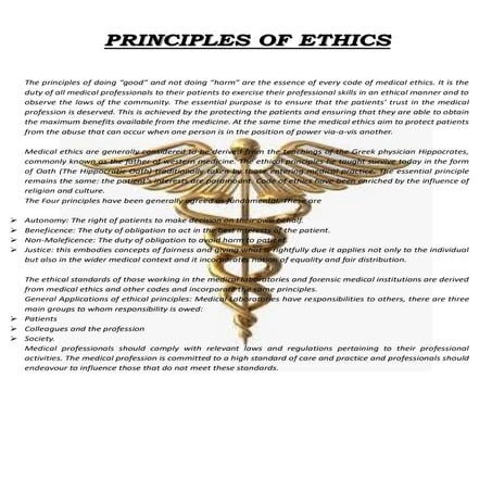 Principles of ethics | PDF