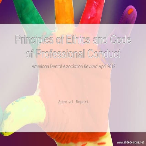 Principles of ethics and code of professional conduct | PPT