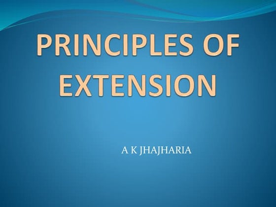 Extension education process, principles and philosophy | PPTX ...