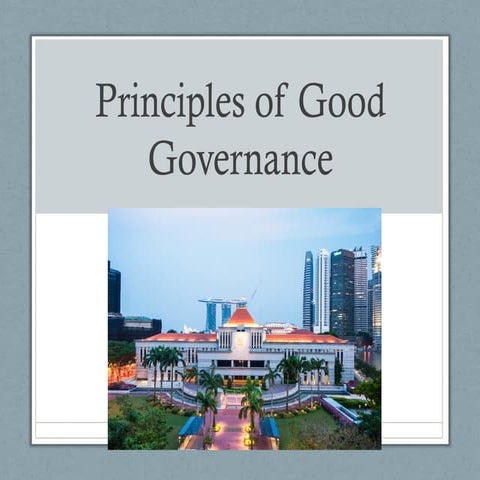 Principles of Good Governance | PPT