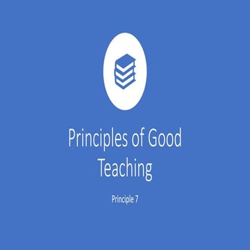 Principles of good teaching | PPTX