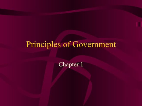 Principles of Government | PPT